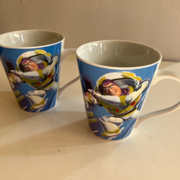 Disney | Kitchen | 2 Buzz Lightyear Short Latte Coffee Mug Cup Disney ...